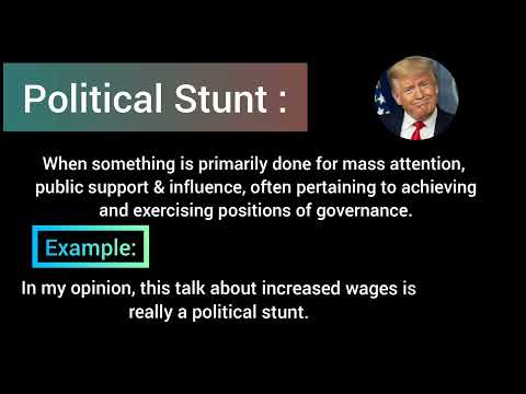 Political Stunt meaning with Examples..