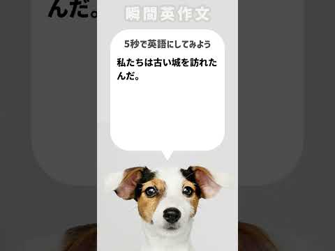 【瞬間英作文】私たちは古い城を訪れたんだ。