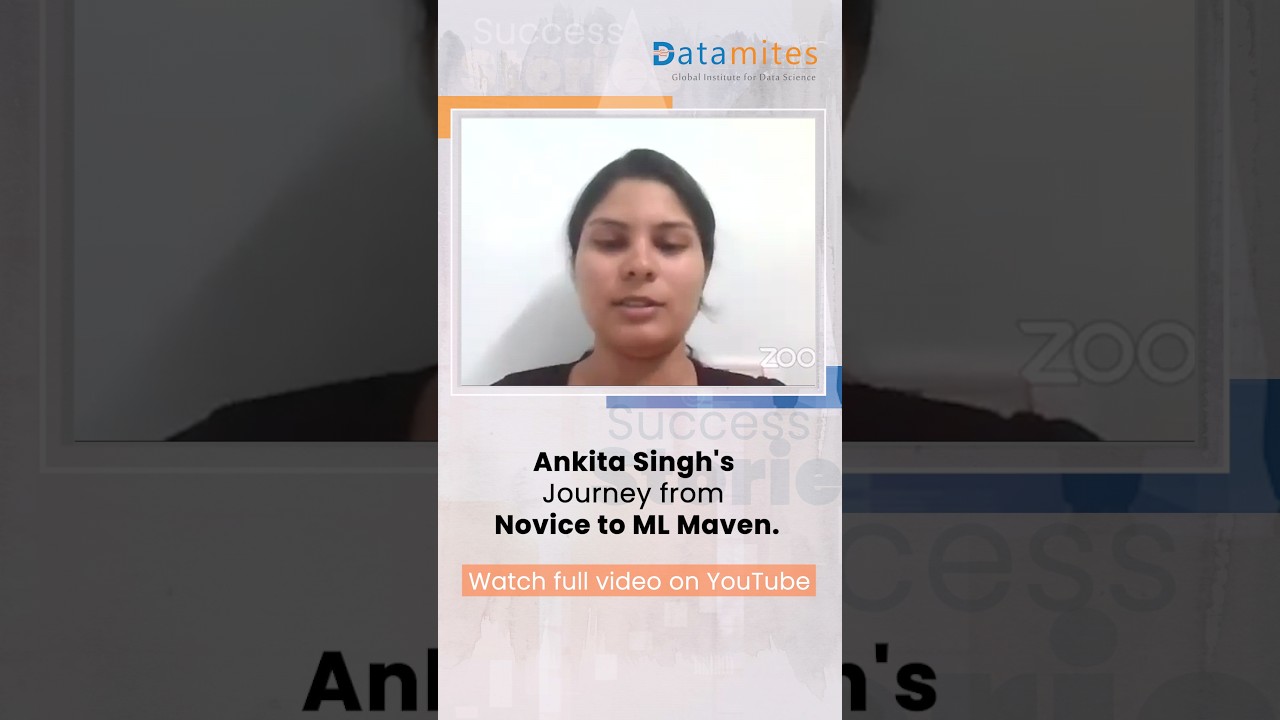 Ankita Singh's Data Science career success story | #machinelearning #datamitesreviews