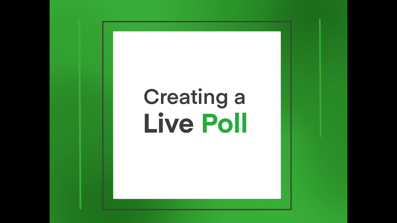 Creating a Live Poll