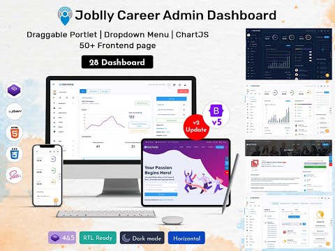 Job Board HTML Template Bootstrap 5 Admin Dashboard – Joblly