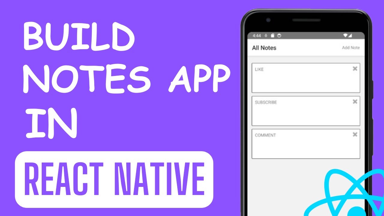 Note taking application using React Native CLI