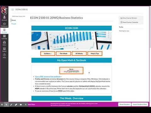 MyOpenMath and Canvas (ECON2100/3100)