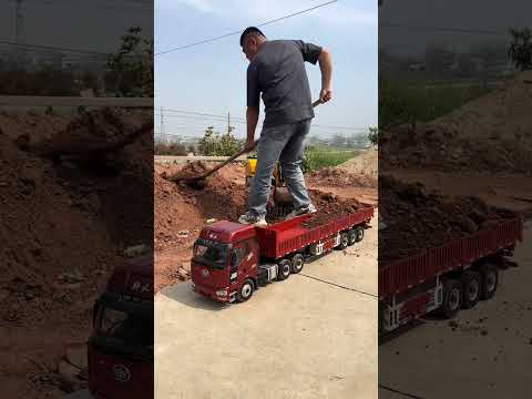 Remote control trailer Will any boy refuse this toy rc model rc remote control truck dump truck