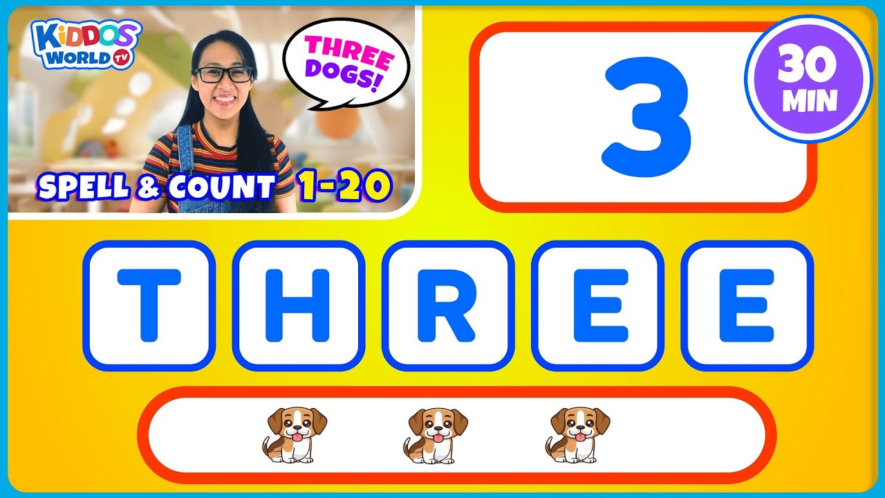 Learn to Spell & Count Numbers 1-20 with Miss V of Kiddos World TV | Fun Activity for Kids