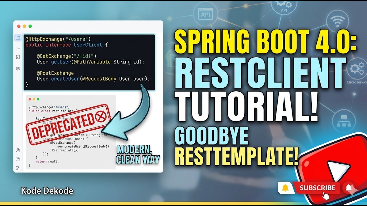 Spring Boot 4 RestClient: The ONLY way you should make REST calls now! 🚀