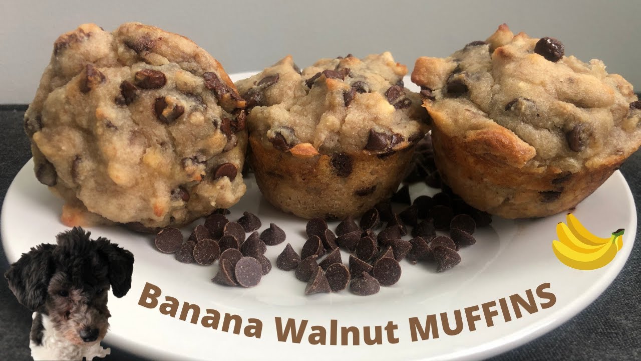 Irresistible Banana Chocolate Chip Walnut Muffins | Easy Homemade Recipe | GLUTEN FREE & VEGAN