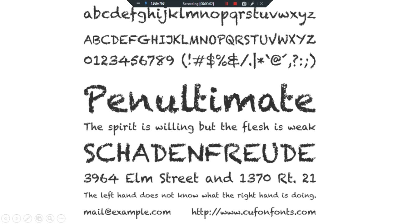 Chalkduster Font With Penultimate
