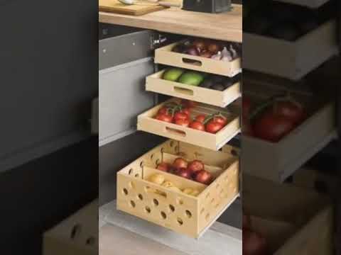 Ways to store potatoes and onions in the kitchen #modularkitchen #vegetablestorage #potatoes #onions