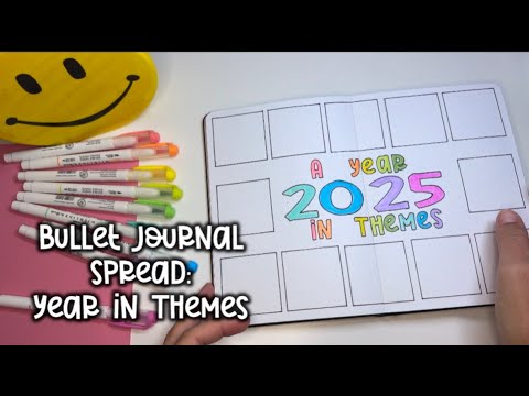 2025 Bullet Journal: Year In Themes Spread