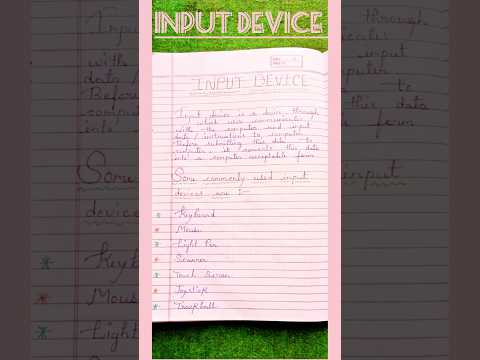 Meaning Of Input Devices |Input Devices Of Computer 🖥️| #notes #inputdevices #shorts #viral