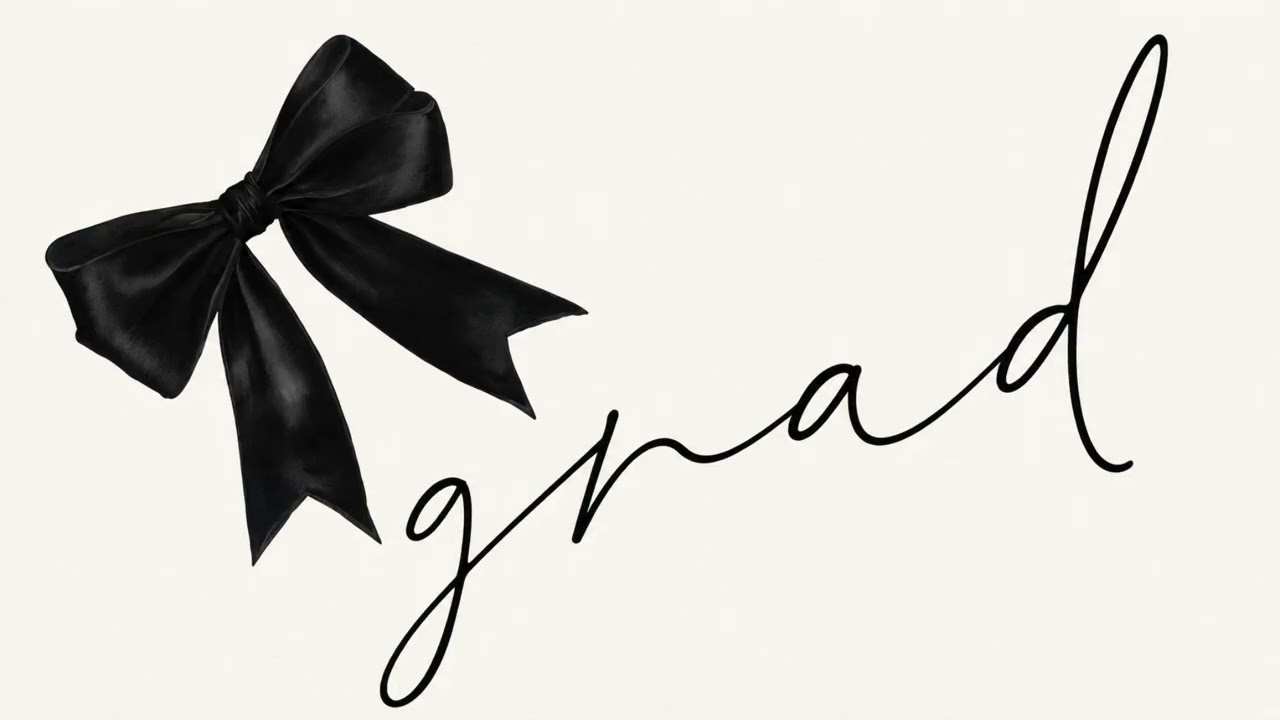 Minimalist Grad Wallpaper for TV 🎓 | Elegant Black Bow Graduation Background (2 Hours)