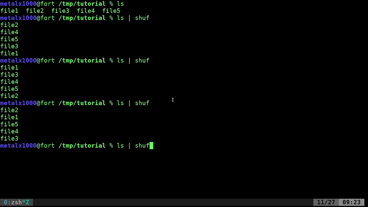 Shuffling Files Linux Shell Tutorial