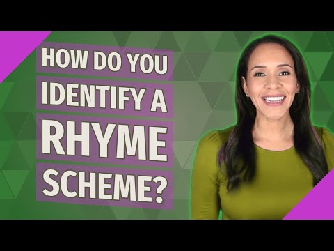 How do you identify a rhyme scheme?