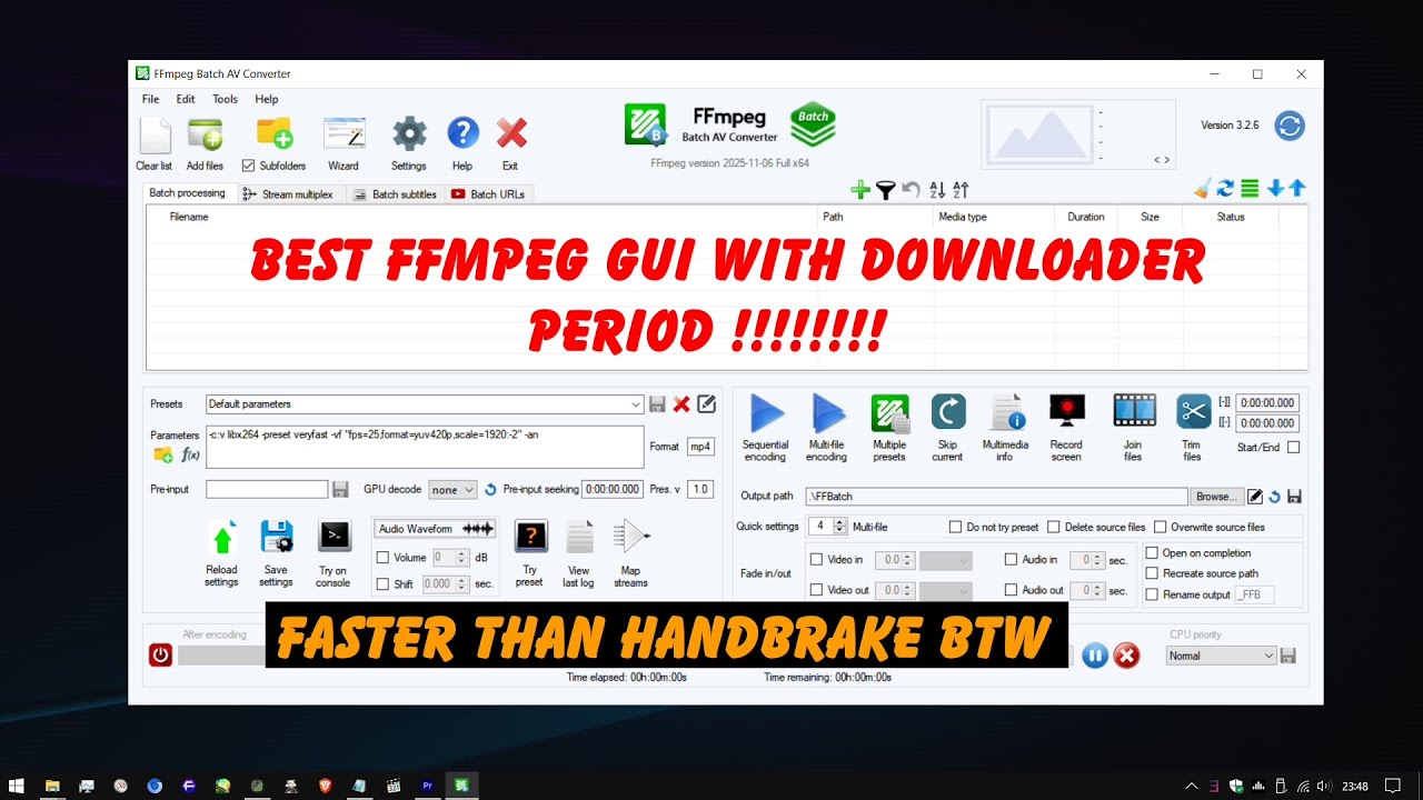 Beginner Friendly FFMPEG with GUI《with some perks》