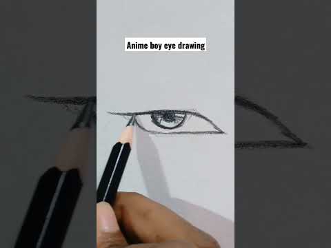 how to draw Anime boy eye drawing #shorts #easy #anime