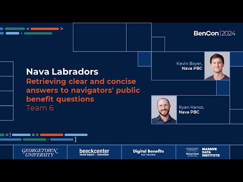 Nava Labradors at Policy2Code Demo Day at BenCon 2024