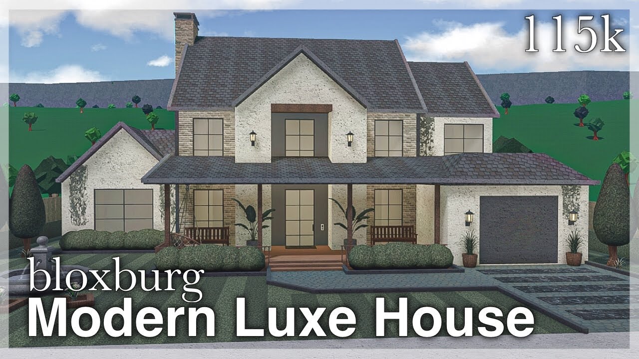 Bloxburg - Modern Luxe Roleplay House Speedbuild 🩶 (exterior)