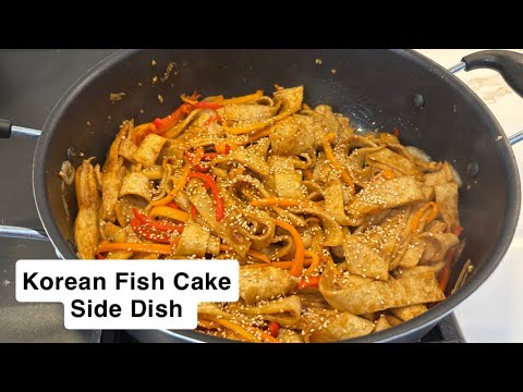 Tasty Korean Fish Cake Stir Fry Side Dish Easy Recipe | FullHappyBelly
