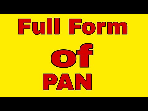 What is the full form of PAN. // full form of PAN