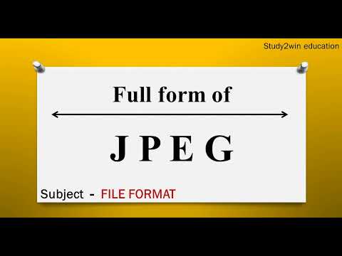 JPEG ka full form | Full form of in English | Subject - FILE FORMAT