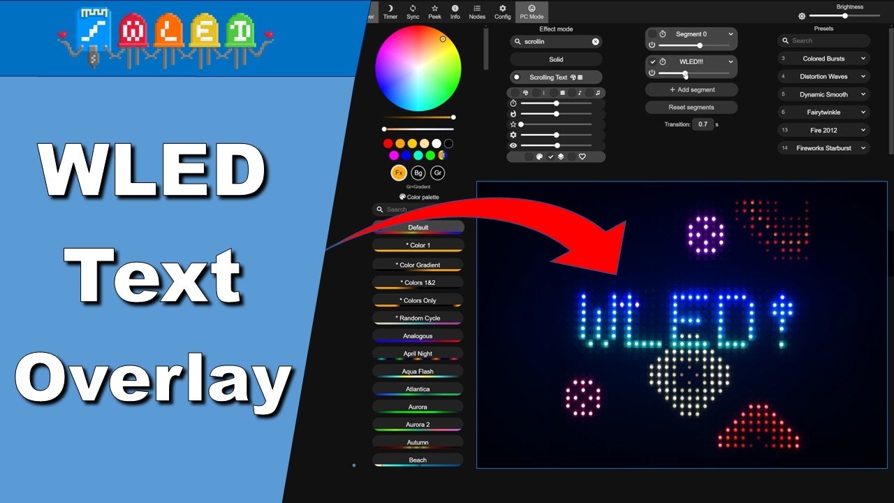 WLED Text With Background Overlay Tutorial