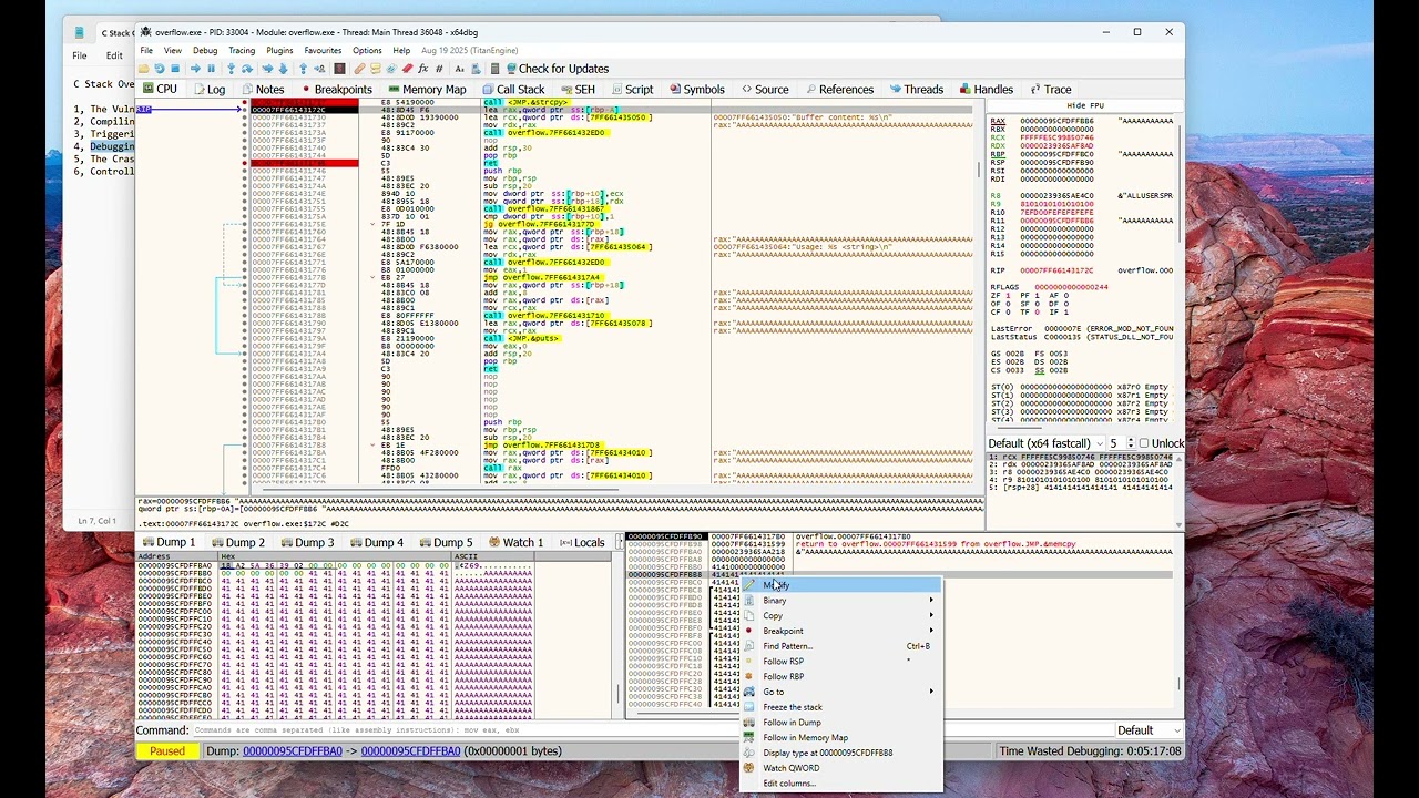 Exploit Development 101: Stack Buffer Overflow Demo