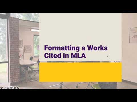 MLA Basics: Works Cited List