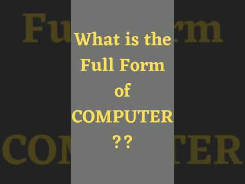 Full Form of COMPUTER?? #shorts #computer