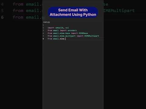 Send Email With Attachment Using Python.