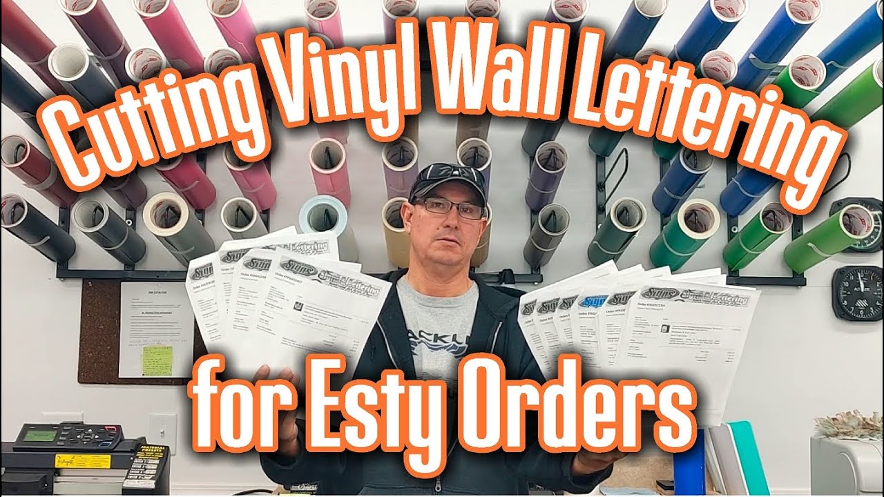 Cutting Vinyl Wall Lettering for Esty Orders Part 1