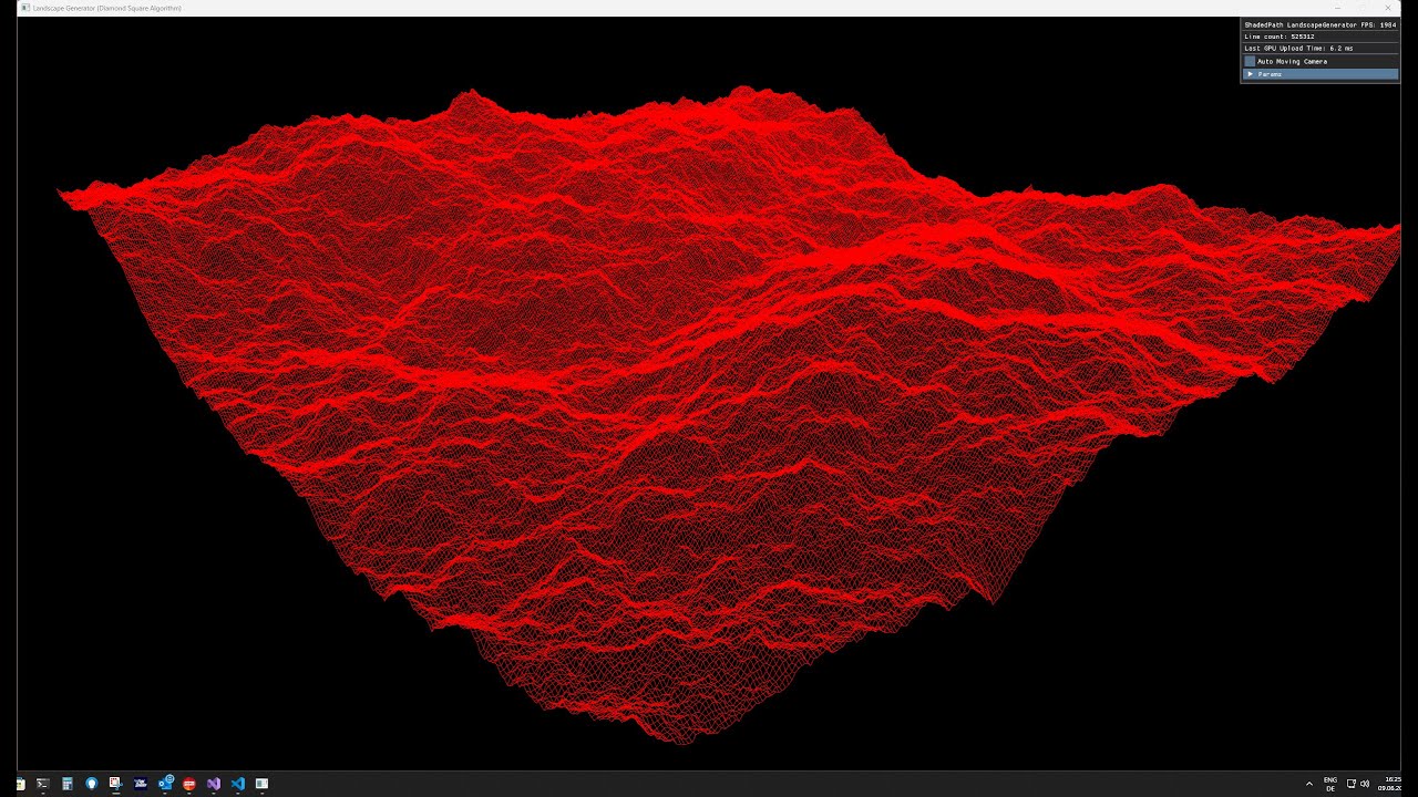 Diamond-square algorithm in ShadedPath engine