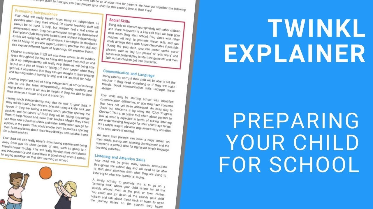 21  Preparing Your Child for School