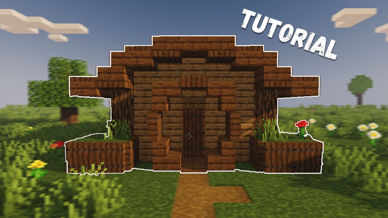 ⚒️Minecraft: How to build a small wooden house🏠(Tutorial) - Minecraft ...