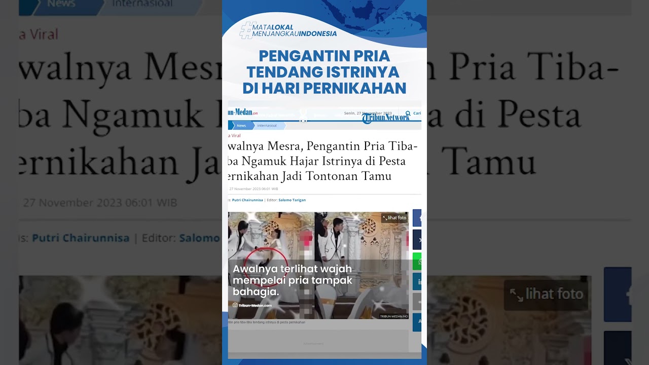 Pengantin Pria Ngamuk Tendang Istrinya Gegara Mantan Istri Kirim Chat di Tengah Pesta Pernikahan