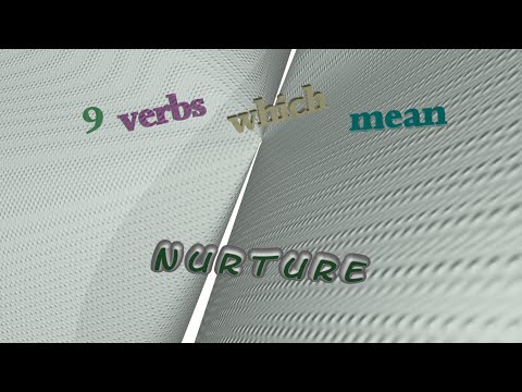nurture - 12 verbs synonym to nurture (sentence examples)