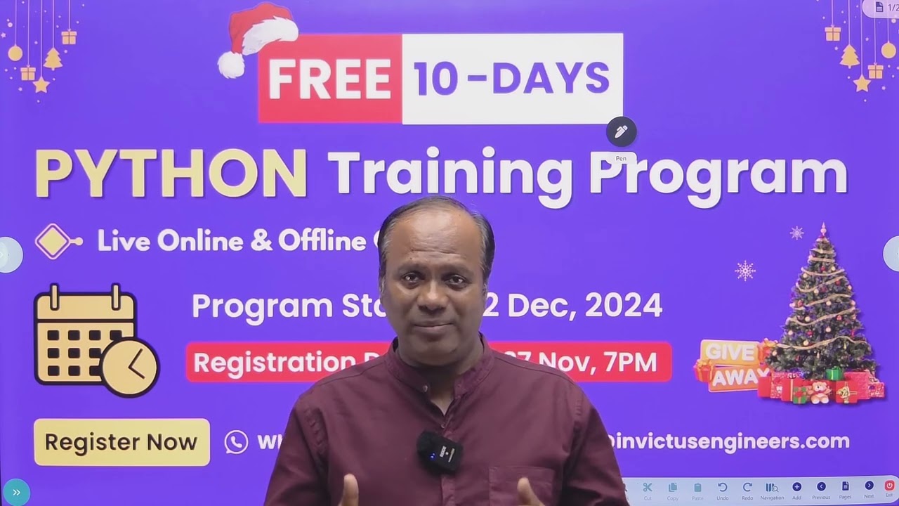 10 Days Free Python Training - Ravi Singam's Promo Video