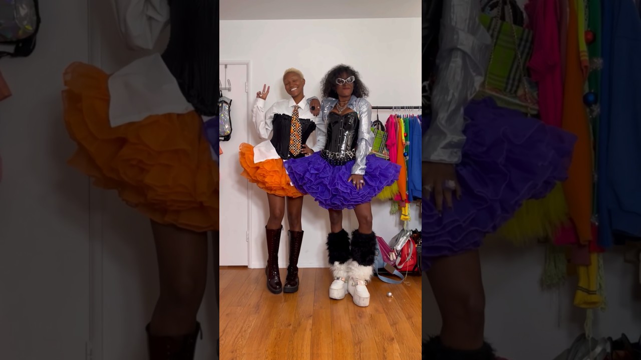 Dressing My Little Sister Like Me! @alanagene ​⁠ #maximalism #sisters #styling #rave