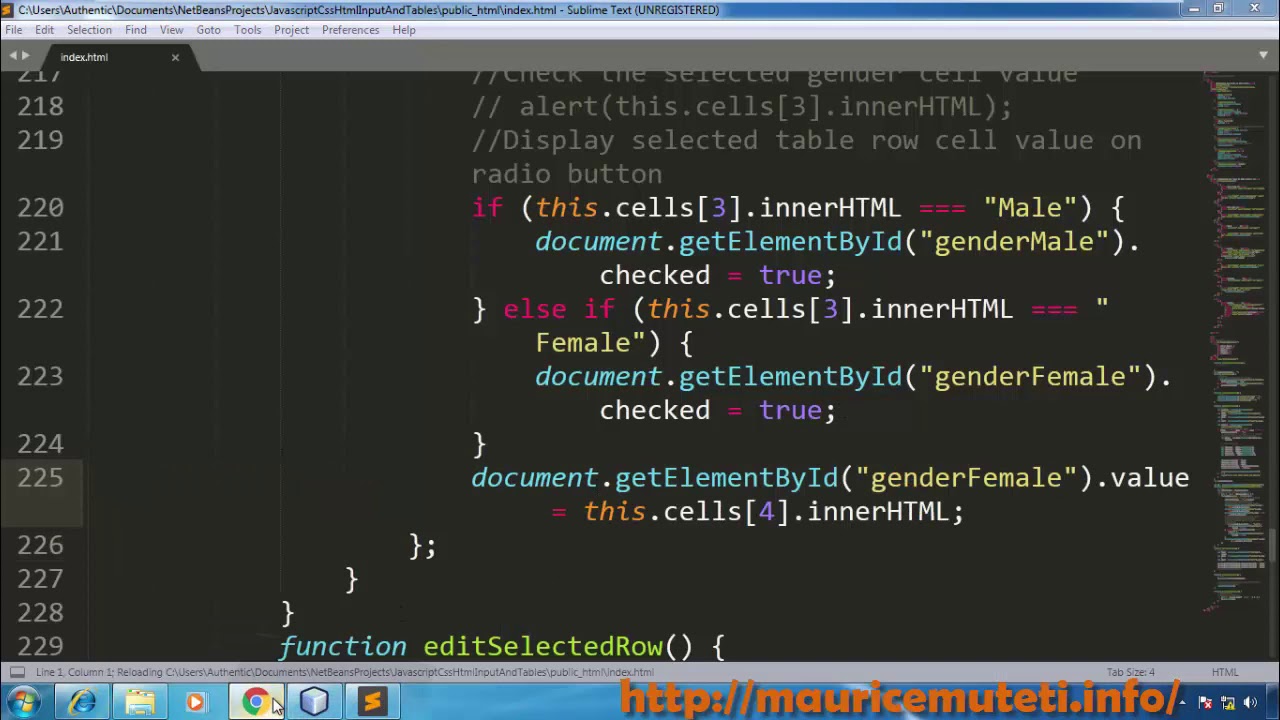 14. JAVASCRIPT CSS HTML TUTORIAL - How To Display Table Row Cell Value On Dropdown Select