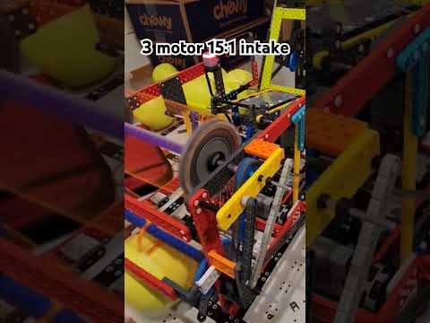 3 motor 15:1 ratio intake | Vex IQ Rapid Relay #robotics #vexiq #vex #fast