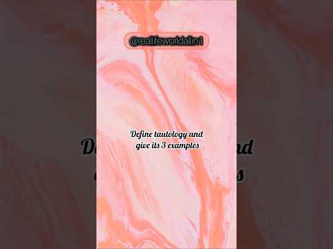 TAUTOLOGY WITH EXAMPLES #definition #examples #tautology #figuresofspeech #poeticdevice#english #yt