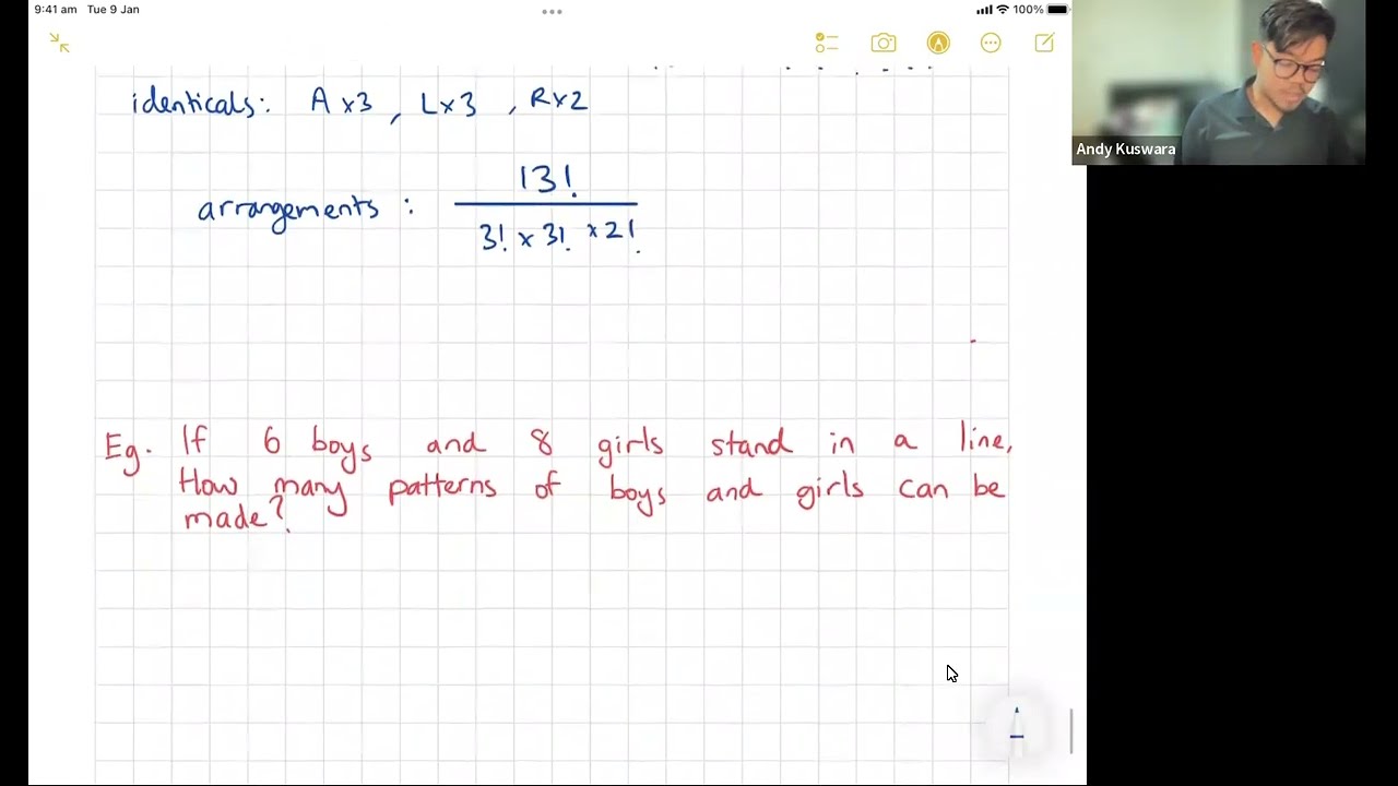 Ordered Selections with identical elements