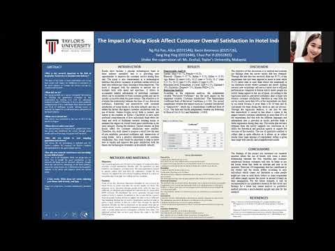 Research Presentation: The Impact of Using Kiosk Customer Overall Satisfaction In Hotel Industry