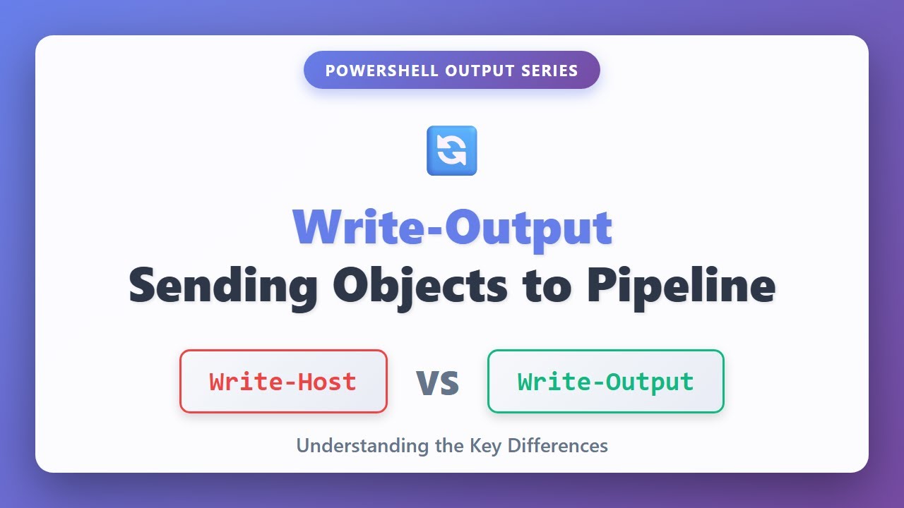 Write-Output vs Write-Host in PowerShell | Pipeline Objects Explained for Beginners