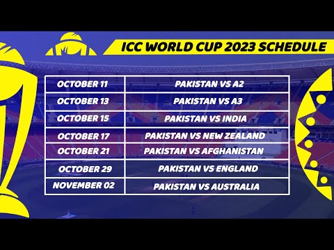 Breaking Alert | ICC world cup 2023 schedule finally Revealed