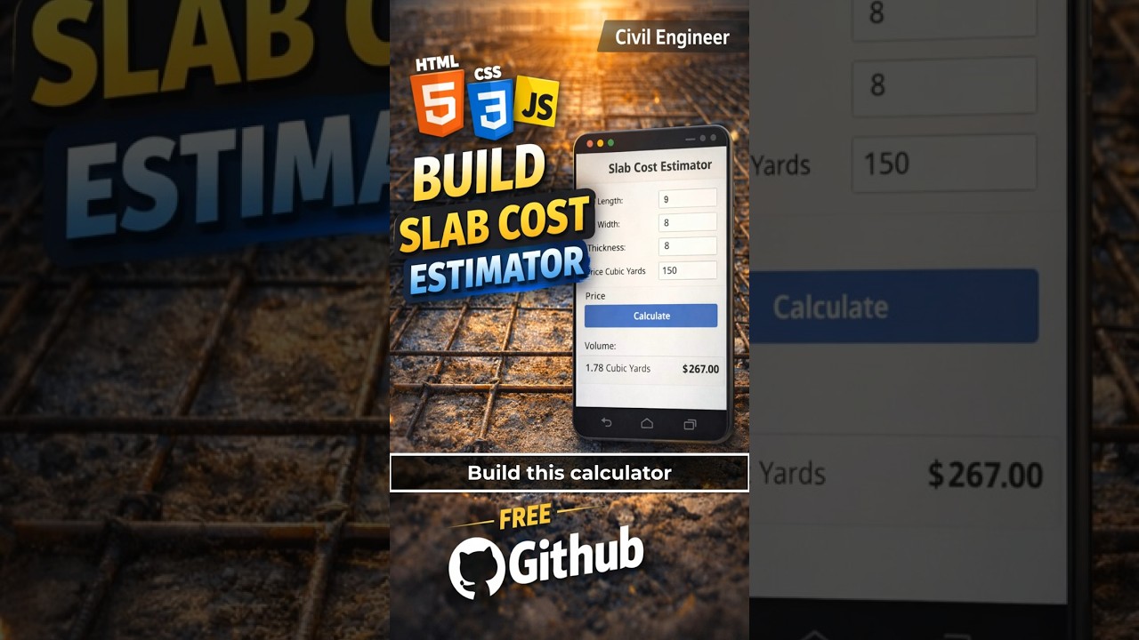 I Built a Slab Calculator & Hosted It FREE on GitHub 😳