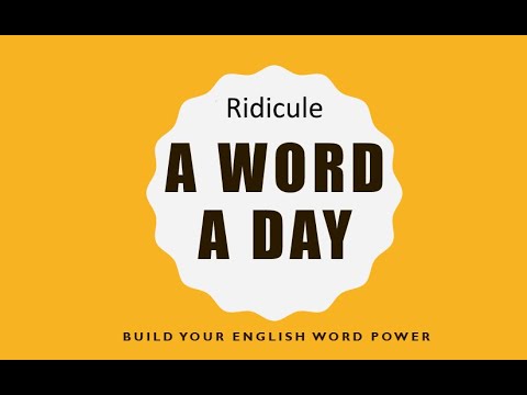 Ridicule - meaning in English and Tamil