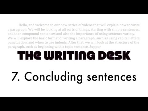 7. Concluding Sentences