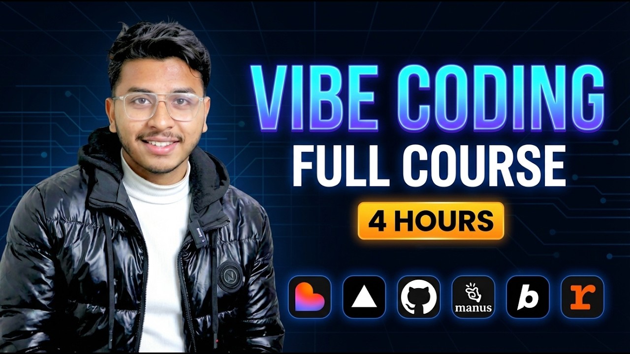 The Only 4-Hour Vibe Coding Course You Need | Prompting, Building, Deployment and more