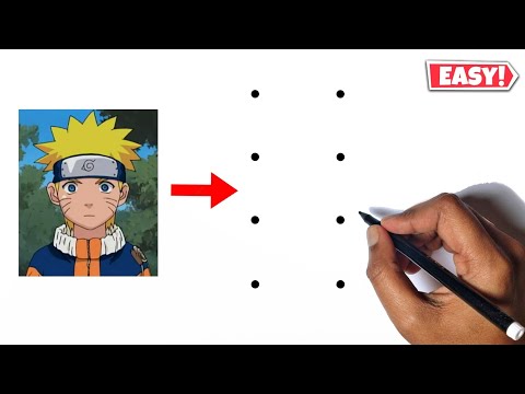 Naruto Uzumaki Drawing Easy | How To Draw Naruto Uzumaki From Dots | Naruto Anime Drawing